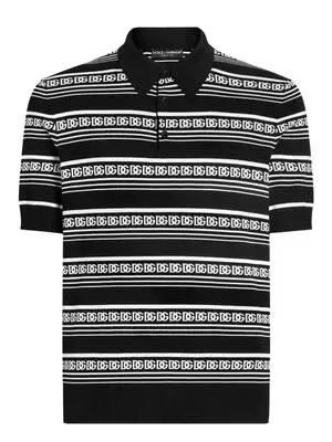 Dolce & Gabbana Silk Polo Shirt - Black
