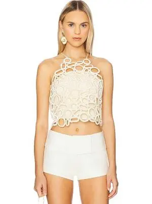 Cult Gaia Amir Knit Top - Beige