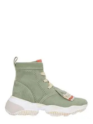 Hogan Lace-up Military Ankle Boots - Green