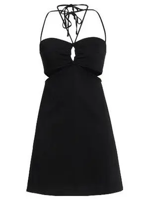 Maje Mini Dress In Viscose And Elastane - Black