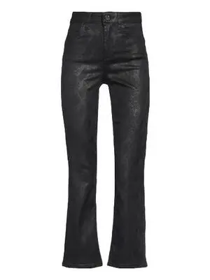LIU •JO Bootcut Cropped Pants - Black