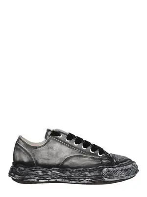 Mihara Yasuhiro Peterson 23 Low Original Sole Faded Effect Leather - Black