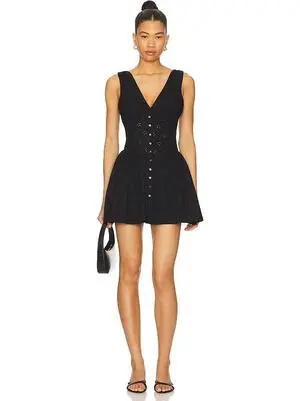 Frankies Bikinis Eyelet Mini Dress - Eclipse