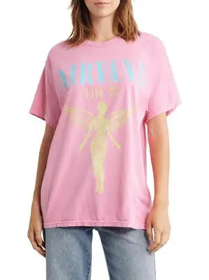 MERCH TRAFFIC Nirvana '93 Graphic T-shirt - Pink