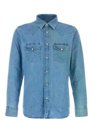 TOM FORD Slim-fit Denim Shirt - Blue