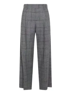 Brunello Cucinelli Check-pattern Trousers - Grey