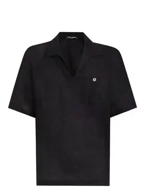 DOLCE & GABBANA Short-sleeved Linen Shirt
