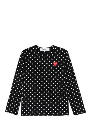 Play Comme Des Garcon Cotton T-Shirt Black