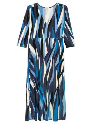 SIYU Printed Midi Dress - Blue