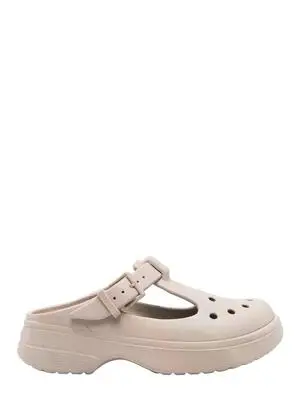 CROCS Mary Jane Clogs Neutrals