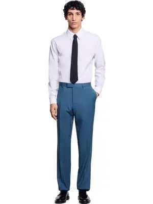 Sandro Wool Suit Trousers - Thunderstorm Blue