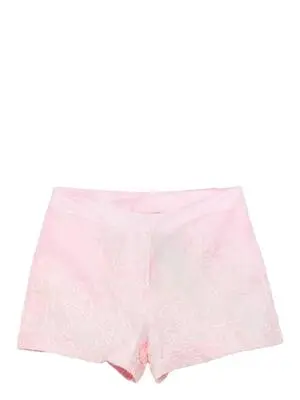 Ermanno Scervino Floral-embroidered Shorts - Pink