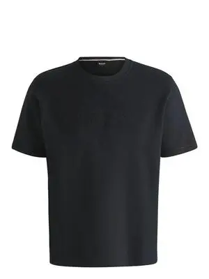 BOSS Logo-embroidered T-shirt - Black