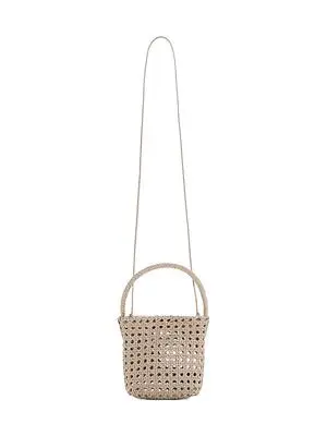 Madewell Handwoven Caned Leather Mini Bag - Alabaster