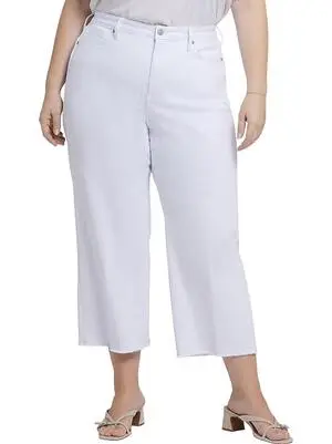 NYDJ Coco Relaxed Wide-leg Crop Jeans - Optic White