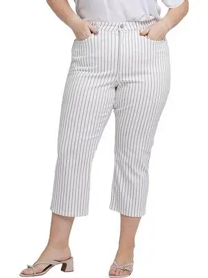 NYDJ Joni High Rise Relaxed Capri Jeans Beach Cruise
