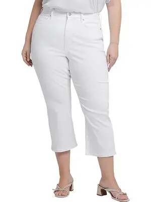 NYDJ Joni High Rise Relaxed Capri Jeans - Optic White