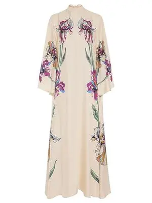 La DoubleJ Magnifico Printed Silk Twill Dress - Iris Placee