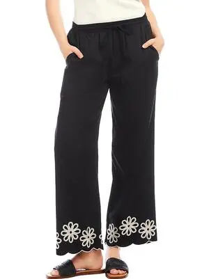 Karen Kane Scallop Pants - Black