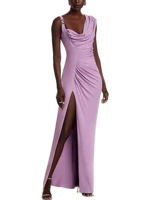 Versace Stretch Crepe Jersey Gown - Dusty Lavendar