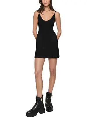 Rebecca Minkoff Irina Knit Mini Dress - Black