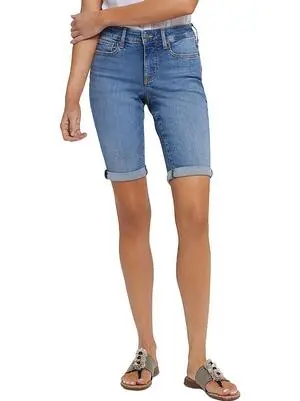 NYDJ Briella Roll Cuff Denim Shorts - Barcelona