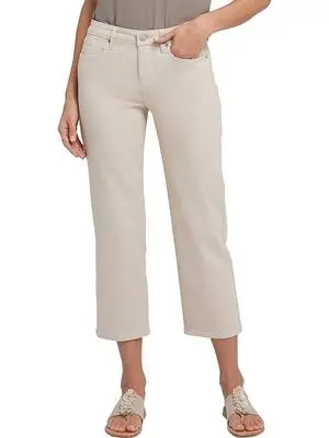 NYDJ Piper High-rise Cropped Straight-leg Jeans - Feather