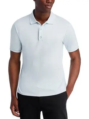 Rag & Bone Tech Pique Short Sleeve Polo Shirt - Arctic