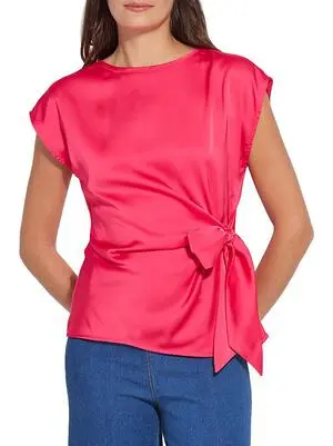 Lyssé Rosalia Tie Waist Top - Pink Martini
