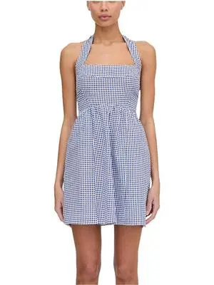 Hill House Home The Fleur Mini Dress - Navy Gingham