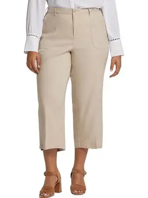 NYDJ Wide Leg Capri Cargo Pants - Feather