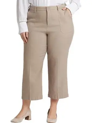 NYDJ Wide-leg Capri Cargo Pants - Saddlewood