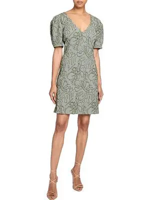 Santorelli Bianca A-line Shift Dress - Aloe