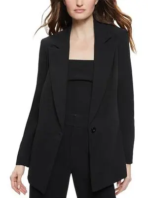 Alice + Olivia Denny Notch Collar Boyfriend Blazer - Black