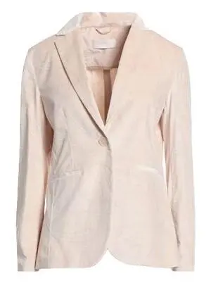 CIRCOLO 1901 Single-breasted Velvet Blazer - Beige