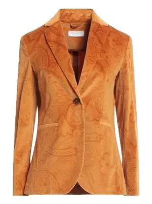 CIRCOLO 1901 Single-breasted Velvet Blazer - Camel