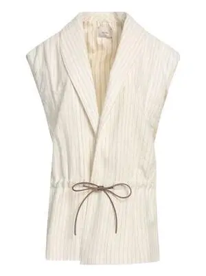 ALYSI Virgin Wool Pinstriped Blazer - White