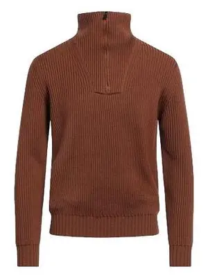 FILIPPO DE LAURENTIIS Turtleneck Merino Wool Pullover - Brown