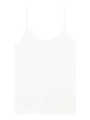 COURREGES Ribbed Knit Top - White