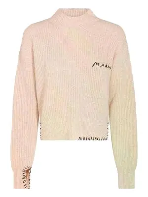 Marni Logo-embroidered Sweater - Neutrals