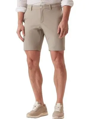 DEKE Oasis SST Techno Sateen Bermuda Shorts Silver Beige