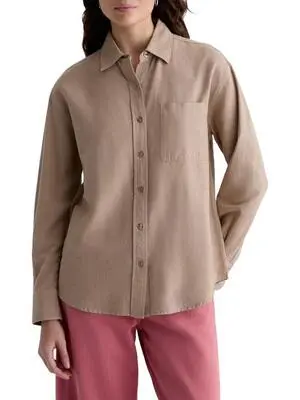 Ag Addison Linen Blend Shirt - Simple Taupe