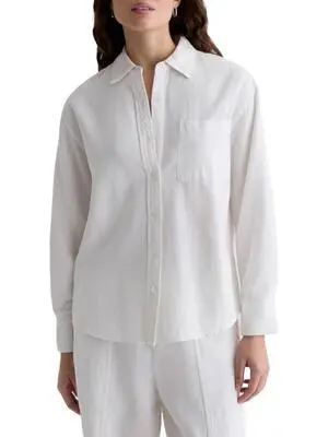 Ag Addison Linen Blend Shirt White
