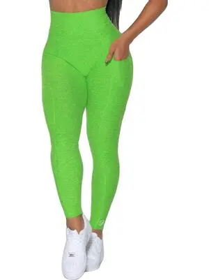 BOMBSHELL SPORTSWEAR Curves Leggings - Neon Lime Green