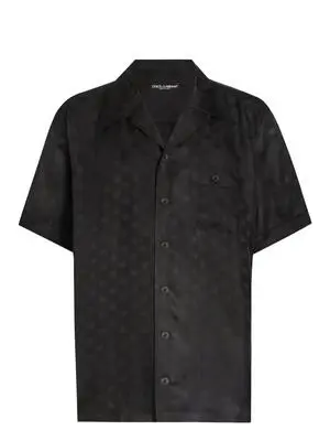 Dolce & Gabbana Logo-print Hawaii Shirt - Black