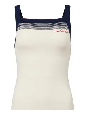 Valentino Garavani Chez Virgin Wool Tank Top - White
