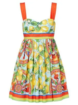 Dolce & Gabbana Printed Cotton Mini Dress - Multicoloured