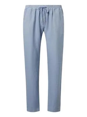 Thom Sweeney Linen Straight Pants - Blue