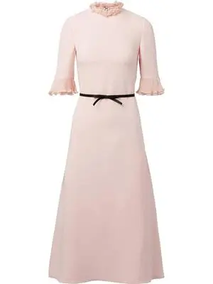 Valentino Garavani Cady Couture Ruffled Midi Dress - Pink