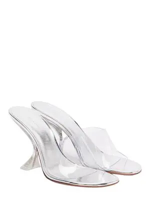 Amina Muaddi Taylor 90" Mules Transparent